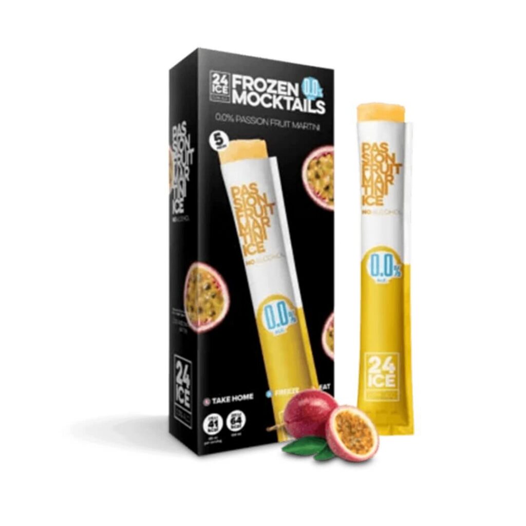 Alkoholiniai šaldomieji ledai 24 ICE Passion fruit Martini 5% 65ml - FinFun