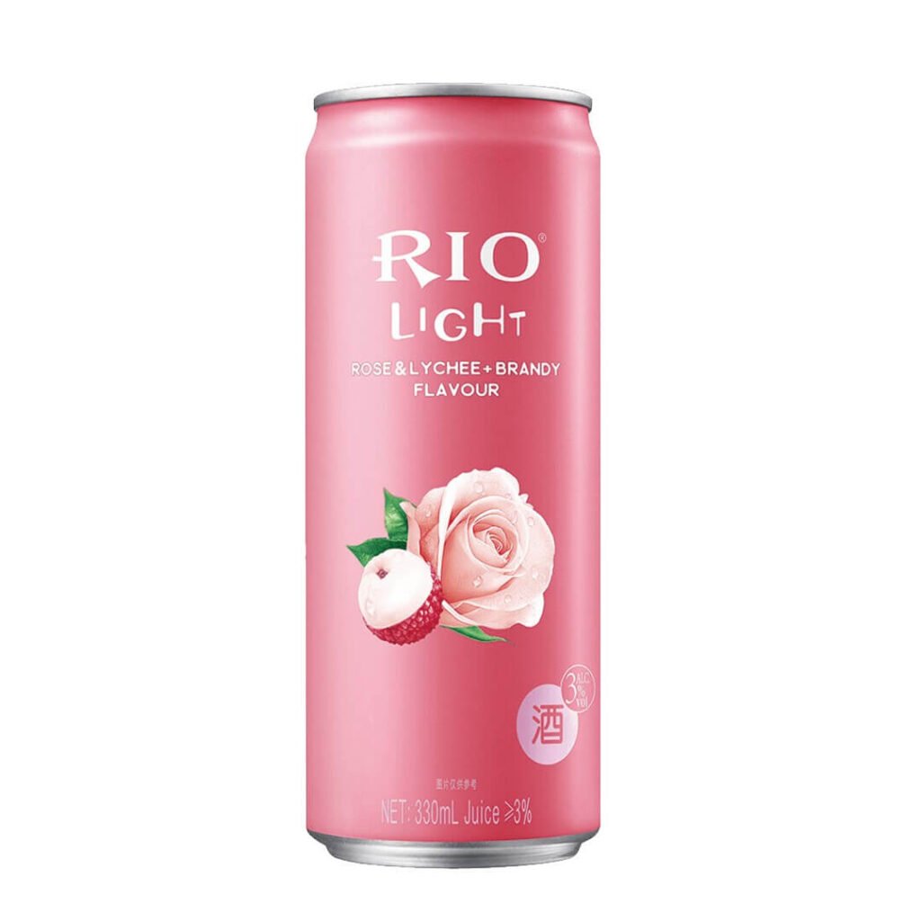 Alkoholinis kokteilis RIO Rose Lychee Brandy 3% – FinFun